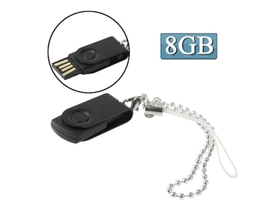 Clé USB noir Mini disque flash USB rotatif 8 Go, WEWOO