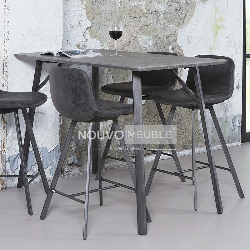 Table bar effet béton WOODLAND 2 NOUVOMEUBLE