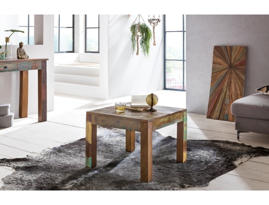 Table basse carrÃ©e DELPHI 60x60 en bois de manguier recyclÃ© WOHNLING ...